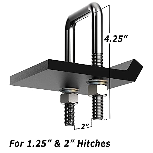 OxGord Hitch Tightener for 1.25" to 2" Inch Hitches - Anti-Rattle Stabilizer - Heavy-Duty Lock Down Trailer Tow Clamp Silencer, Rust Free 304 Stainless Steel