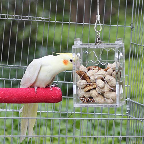 KINTOR Parrot Creative Foraging Toy Feeder Bird Cage, Big Size 4.8x3.6x2.6inch