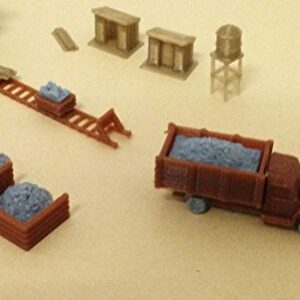 Outland Models Train Railway Ore Mining Accessories: Cart Truck Shanty. N Scale