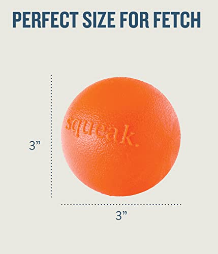 Planet Dog Orbee-Tuff Squeak Ball Orange Dog Fetch Toy