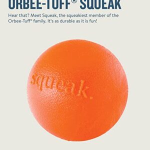 Planet Dog Orbee-Tuff Squeak Ball Orange Dog Fetch Toy