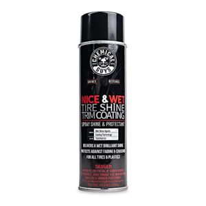 chemical guys tvdspray101 nice & wet tire shine trim coating for rubber, plastic and vinyl, safe for cars, trucks, suvs, motorcycles, rvs & more, 14.5 fl oz,black