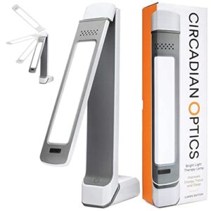 circadian optics lumos 2.0 light therapy lamp | ultra bright 10,000 lux full spectrum led light (white)