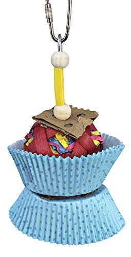 Bonka Bird Toys 1080 Cane Cake Foraging Parrot cage Toys Cages Shredder Cockatiel Quality Product Hand Made in The USA