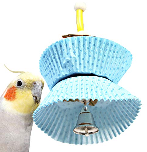 Bonka Bird Toys 1080 Cane Cake Foraging Parrot cage Toys Cages Shredder Cockatiel Quality Product Hand Made in The USA