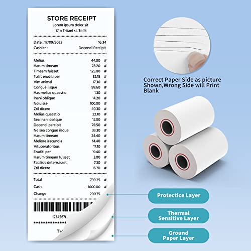 MFLABEL 50 Rolls 2 1/4" x 165' Thermal Paper Cash Register POS Receipt Paper