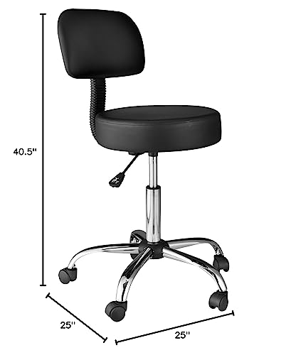 OneSpace Medical Stool, Black