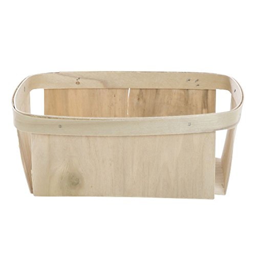 Split Basket 4 qt Rectangular Natural Wood - 7 3/4"L x 11 3/4"W x 4"H