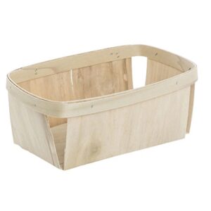 Split Basket 4 qt Rectangular Natural Wood - 7 3/4"L x 11 3/4"W x 4"H