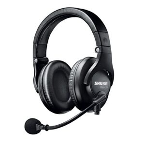 shure brh440m-lc dual-sided broadcast headset, less cable