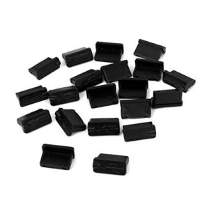 onwon 20 pcs black rubber usb a type female anti dust cover protector plugs stopper cover