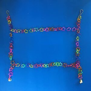 Power of Dream Star Shape Clear Color Chain Links Plastic Neon Toy Parrot Bird Kid DIY 100pcs