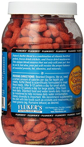 Fluker's Buffet Blend Adult Bearded Dragon Formula, 2.9 Ounce (Pack of 2 - 5.8oz Total)