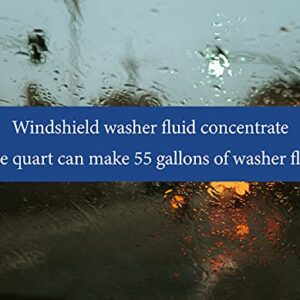 Aqua Charge Windshield Washer Ultra Concentrate, 1 Bottle Makes 55 gallons of Finished Summer Product, Simply Add Methanol for a Winter Blend down to -20F