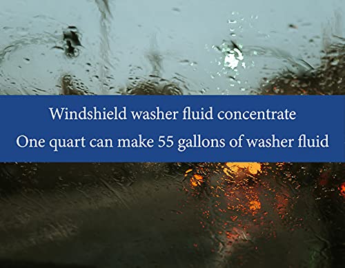 Aqua Charge Windshield Washer Ultra Concentrate, 1 Bottle Makes 55 gallons of Finished Summer Product, Simply Add Methanol for a Winter Blend down to -20F