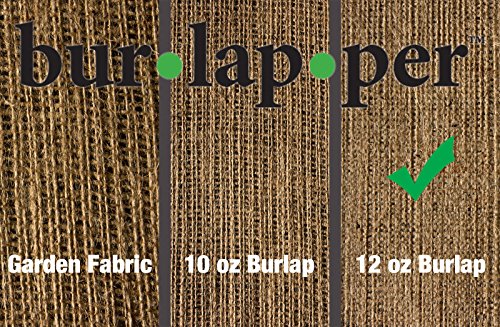 Burlapper Burlap Jute Fabric, 40 Inch x 5 Yards, 12 oz Decorator Quality