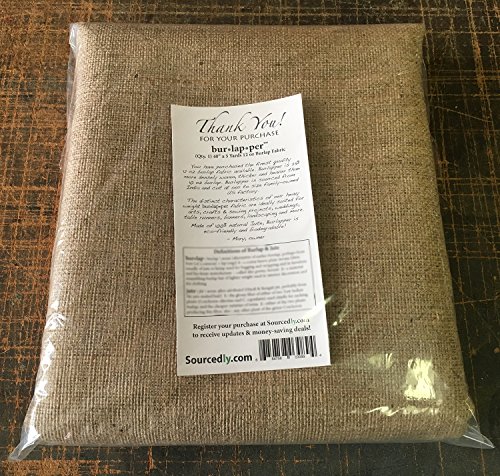 Burlapper Burlap Jute Fabric, 40 Inch x 5 Yards, 12 oz Decorator Quality