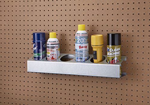 Space Saving Aerosol Spray Paint Can Storage System Rack Shelf Organizer - Made in USA - Garage Home Workshop - Wall Mounted - Holds 6 Cans