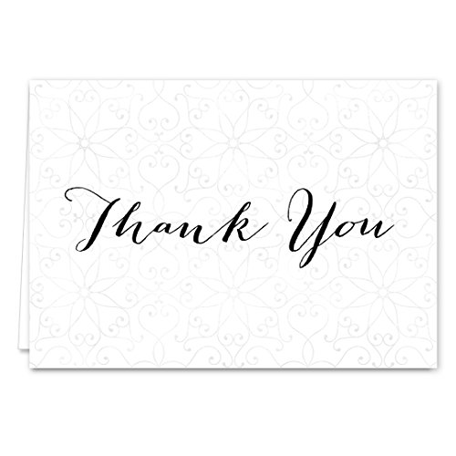 Boho Spirit Thank You Note Cards / 36 Greeting Cards With White Envelopes Set / 6 Floral And Feather Gratitude Card Designs / 3 1/2" x 4 7/8" Thanks Note Cards