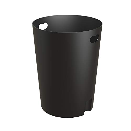 Suncast Commercial 35 Gallon Metal Outdoor Trash Can, Black