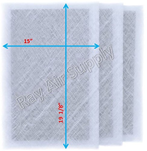 RAYAIR SUPPLY 16 1/2 x 21 5/8 Dynamic Air Cleaner Replacement Filter Pads 16 1/2 x 21 5/8 Refills (3 Pack) White