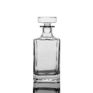 square 26oz whiskey decanter with glass stopper