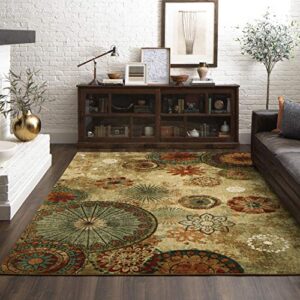 mohawk home caravan medallion ornamental area rug, 7'6"x10', multi