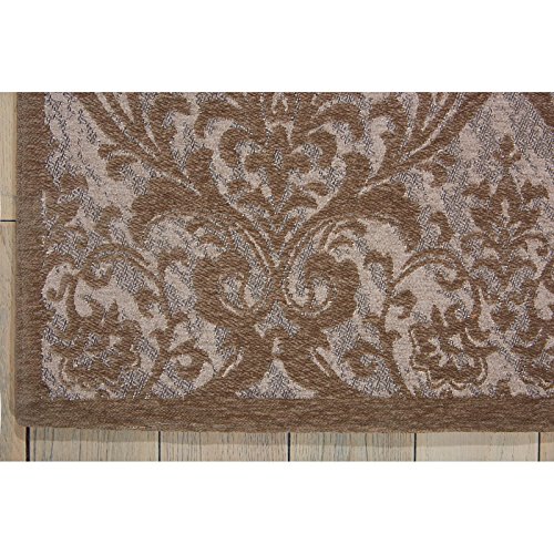 Nourison Damask Vintage Grey 8' x 10' Area -Rug, Easy -Cleaning, Non Shedding, Bed Room, Living Room, Dining Room, Kitchen (8x10)