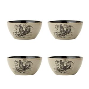 Pfaltzgraff Homespun Rooster 16-Piece Dinnerware Set, Service for 4 Brown