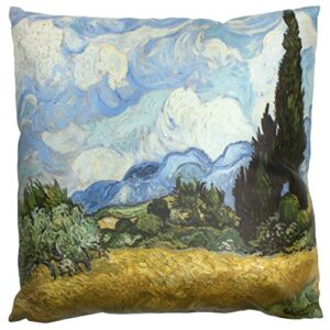 red lantern van gogh wheat field pillow