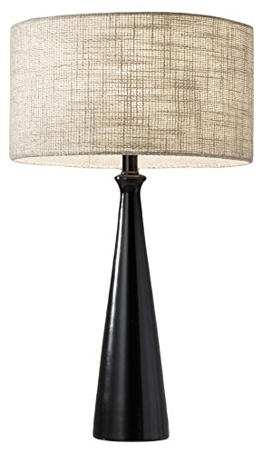 Adesso 1517-01 Linda 21.5" Table Lamp, Black, Smart Outlet Compatible