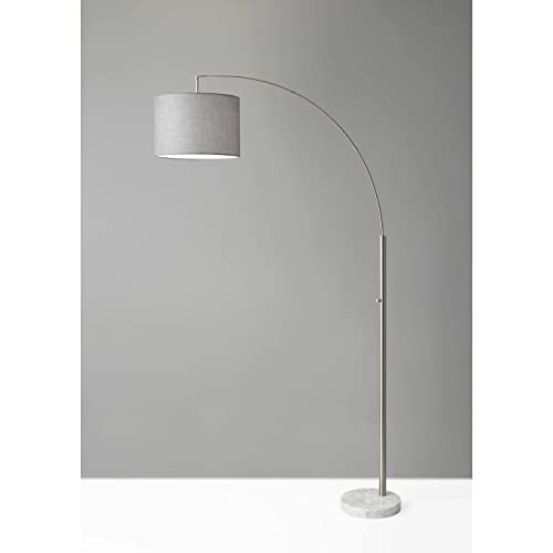 Adesso 4249-22 Bowery Arc Lamp, Steel, Smart Outlet Compatible, 77"