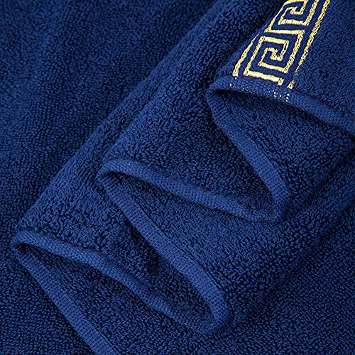 "100% Cotton Highly Absorbent Embroidered Towels 3-Piece Towel Set Hotel Bath Towel, 1 Bath Towels, 2 Hand Towels Extra Thick Beach Bath Towels"