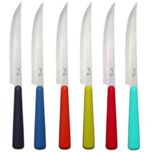 cambridge silversmiths fiesta 6 piece merengue steak knives, 0