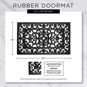 DII Rubber Doormats Collection All Weather, 18x30, Lattice