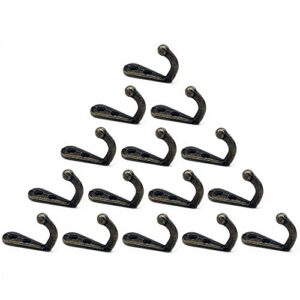 richohome 15 pcs bronze vintage wall mounted small single hook hangers