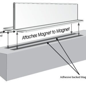 Cubicle X-Ray Vision 8" X 2" Double-Sided Office Cubicle Nameplate Sign Frame (12 Pack)