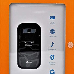 LG B470 AT&T Prepaid Basic 3g Flip Phone, Black - Carrier Locked to AT&T