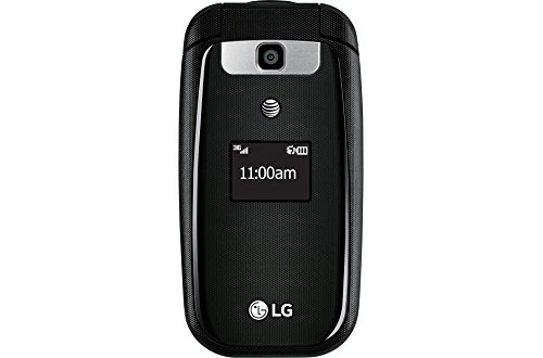 LG B470 AT&T Prepaid Basic 3g Flip Phone, Black - Carrier Locked to AT&T