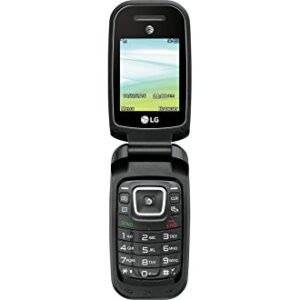 LG B470 AT&T Prepaid Basic 3g Flip Phone, Black - Carrier Locked to AT&T