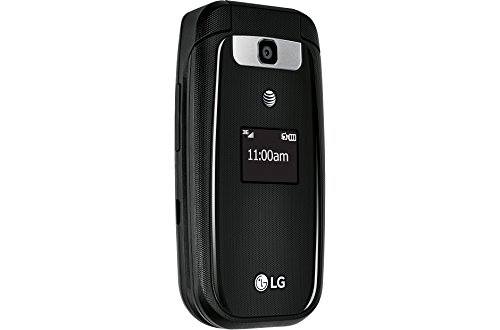 LG B470 AT&T Prepaid Basic 3g Flip Phone, Black - Carrier Locked to AT&T