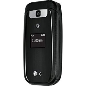 LG B470 AT&T Prepaid Basic 3g Flip Phone, Black - Carrier Locked to AT&T