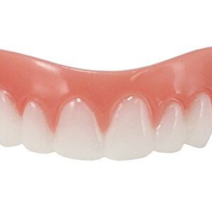 Billy Bob Instant Smile Comfort Fit Flex Cosmetic Teeth, Bright White Shade, Comfortable Upper Veneer, 1 Size Fits Most