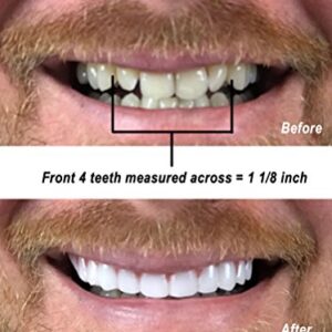 Billy Bob Instant Smile Comfort Fit Flex Cosmetic Teeth, Bright White Shade, Comfortable Upper Veneer, 1 Size Fits Most