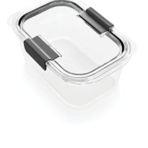 Rubbermaid Brilliance Food Storage Container, Medium Deep, 4.7 Cup, Clear 2024349