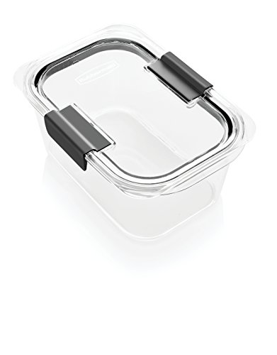 Rubbermaid Brilliance Food Storage Container, Medium Deep, 4.7 Cup, Clear 2024349