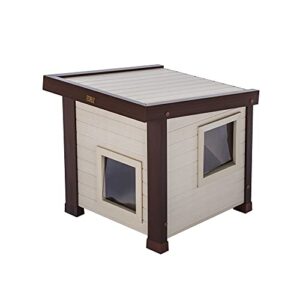 new age pet ecth350 ecoflex albany outdoor feral cat house, multicolor