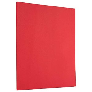 jam paper colored 24lb paper - 90 gsm - 8.5 x 11 - red recycled - 50 sheets/pack