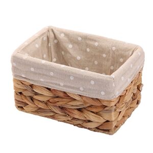 kingwillow rectangular wicker storage container, organizer box, art & craft (small)