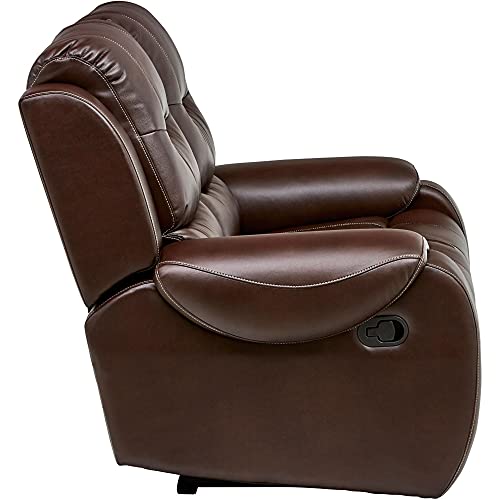 Cambridge Clark Double Reclining Love Seats Living Room Furniture, Brown